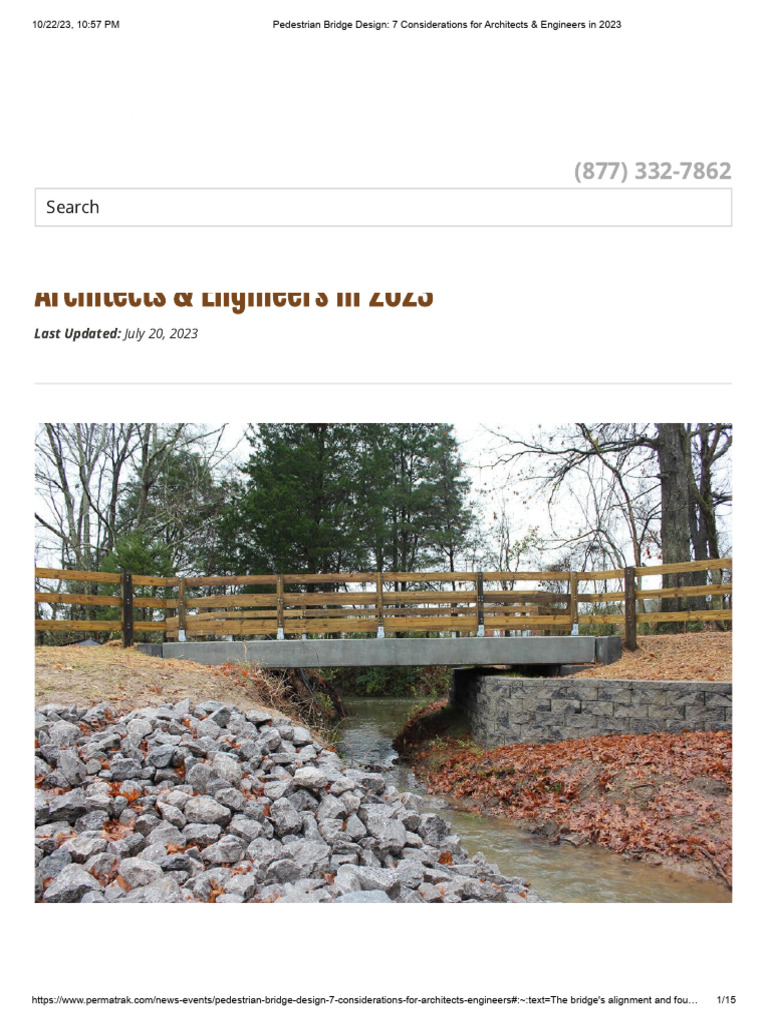 Pedestrian Bridge Design - 7 Considerations For Architects & Engineers ... Pedestrian Bridge Design - 7 Considerations For Architects & Engineers ...