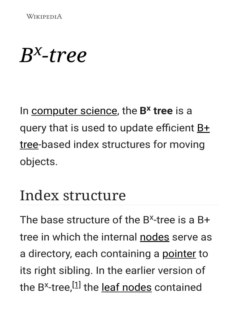 BX Tree Wikipedia | PDF