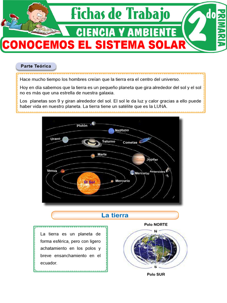 Conocemos El Sistema Solar para Segundo Grado de Primaria | PDF Conocemos El Sistema Solar para Segundo Grado de Primaria | PDF