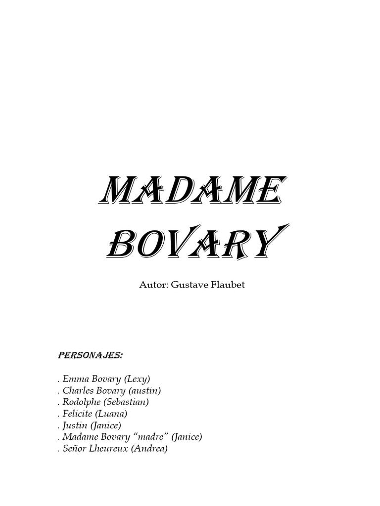 Madame Bovary PDF | PDF