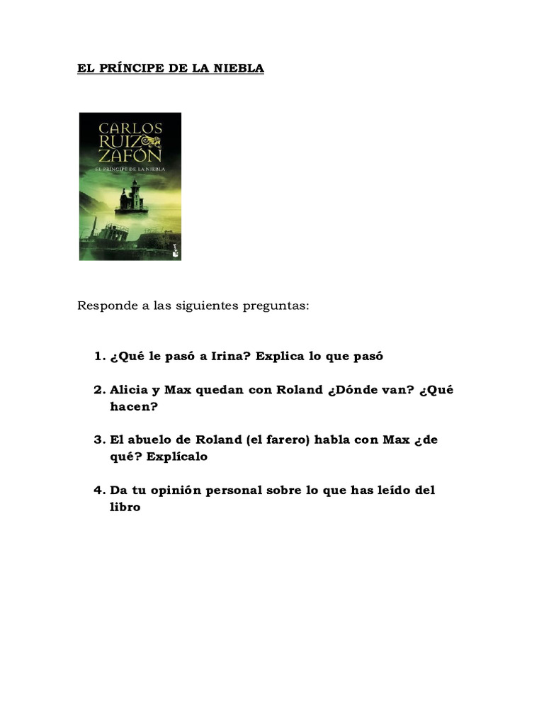El Príncipe de La Niebla. 2 | PDF | Novela negra, policíaca y suspenso ...
