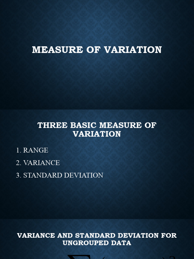 Module 3 Part 2 Measure of Variation | PDF