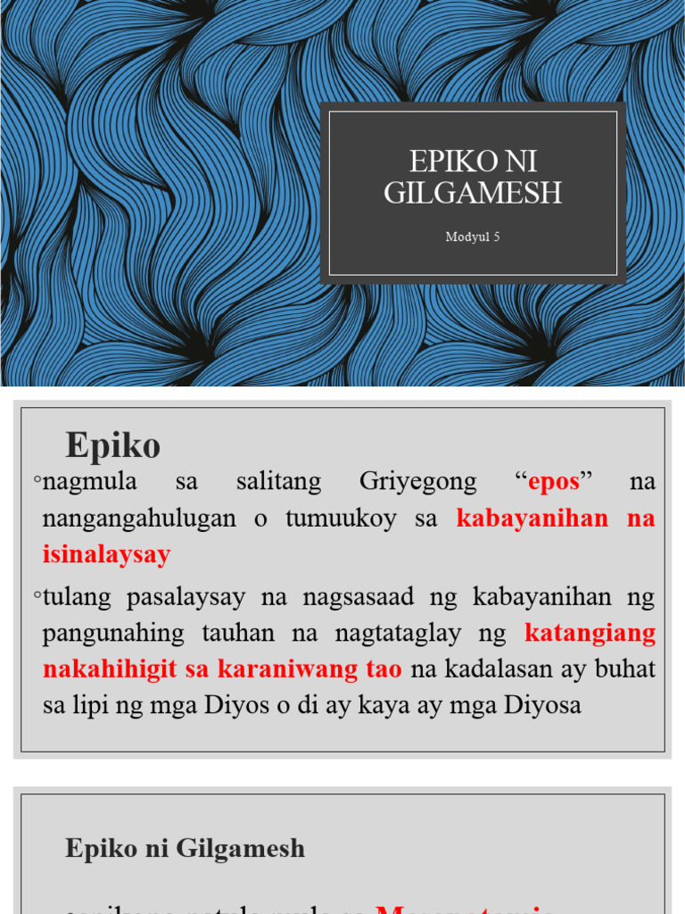 Epiko Ni Gilgamesh | PDF