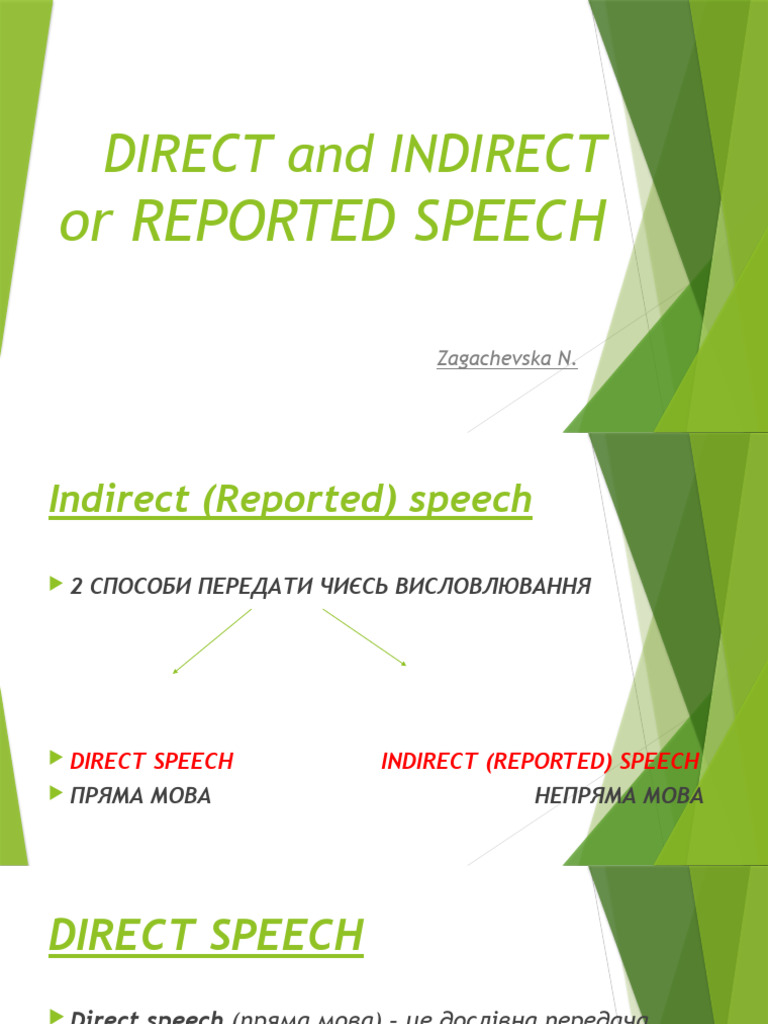 Direct and Indirect or Reported Speech | PDF | Syntax | Semantic Units