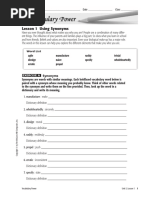 Vocabulary Workshop - Level C - Unit 4 Key | PDF
