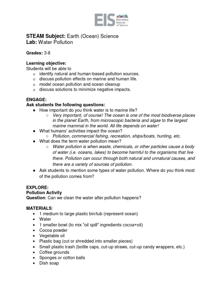 Water Pollution English | PDF