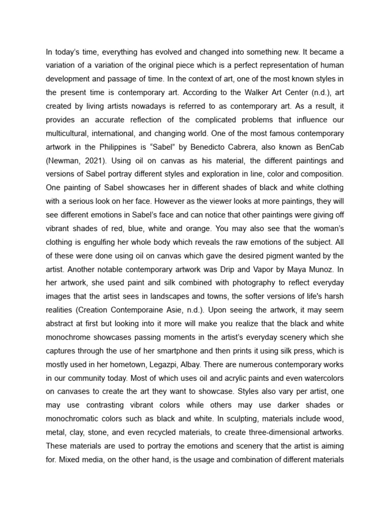Contemporary Art | PDF