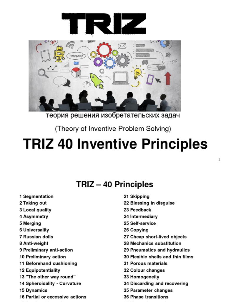 Triz 40 Principles | PDF