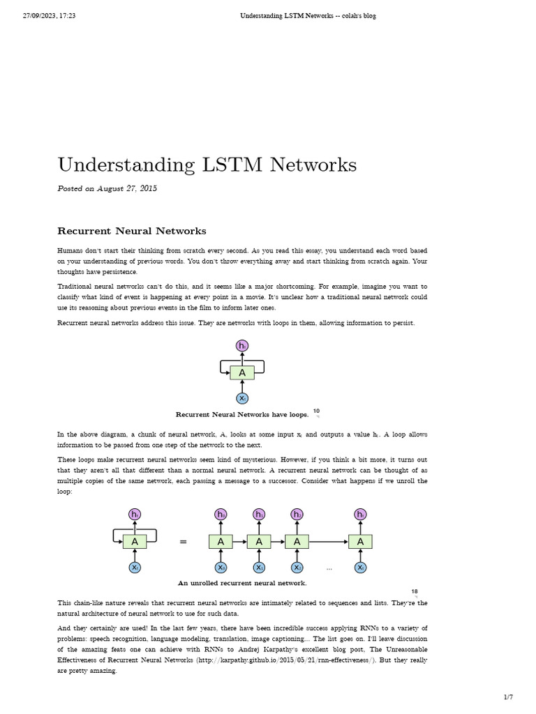 Understanding Lstm Networks Colahs Blog Download Free Pdf 