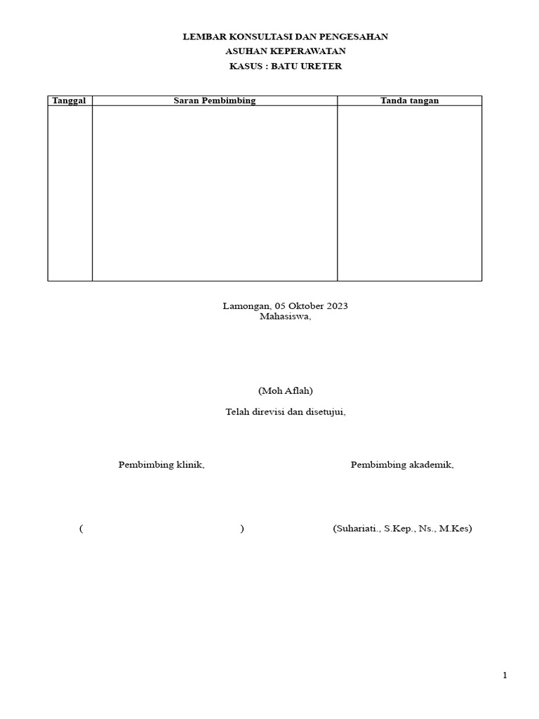 Askep Batu Ureter (M. Aflah) | PDF Askep Batu Ureter (M. Aflah) | PDF