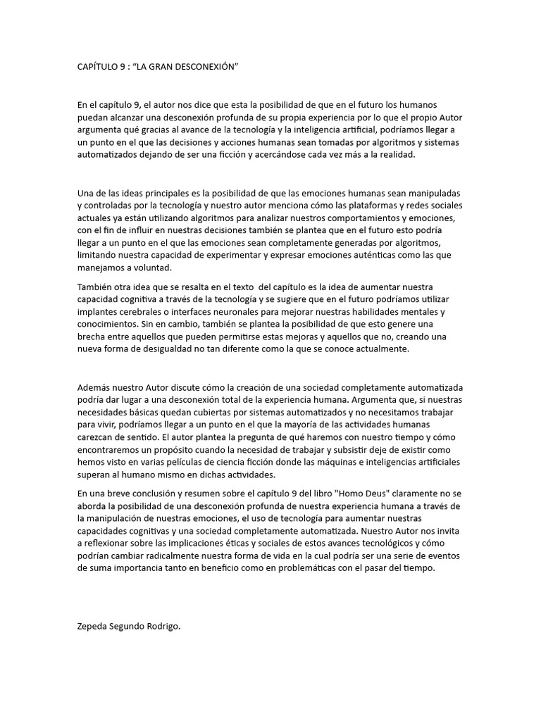 Desconexión Humana y Tecnología Avanzada | PDF | Juegos y actividades ...