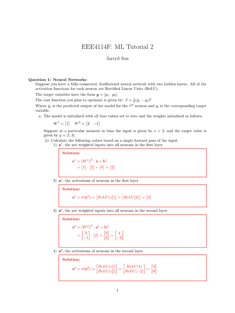 EEE4114F 2022 ML Tutorial Solution 2 of 2 | PDF | Teaching Methods ...