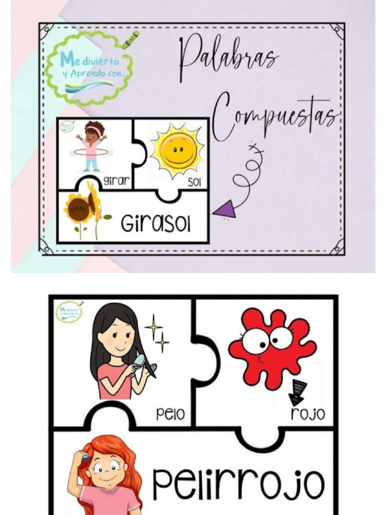 Fichas para Trabajar Las Palabras Compuestas | PDF