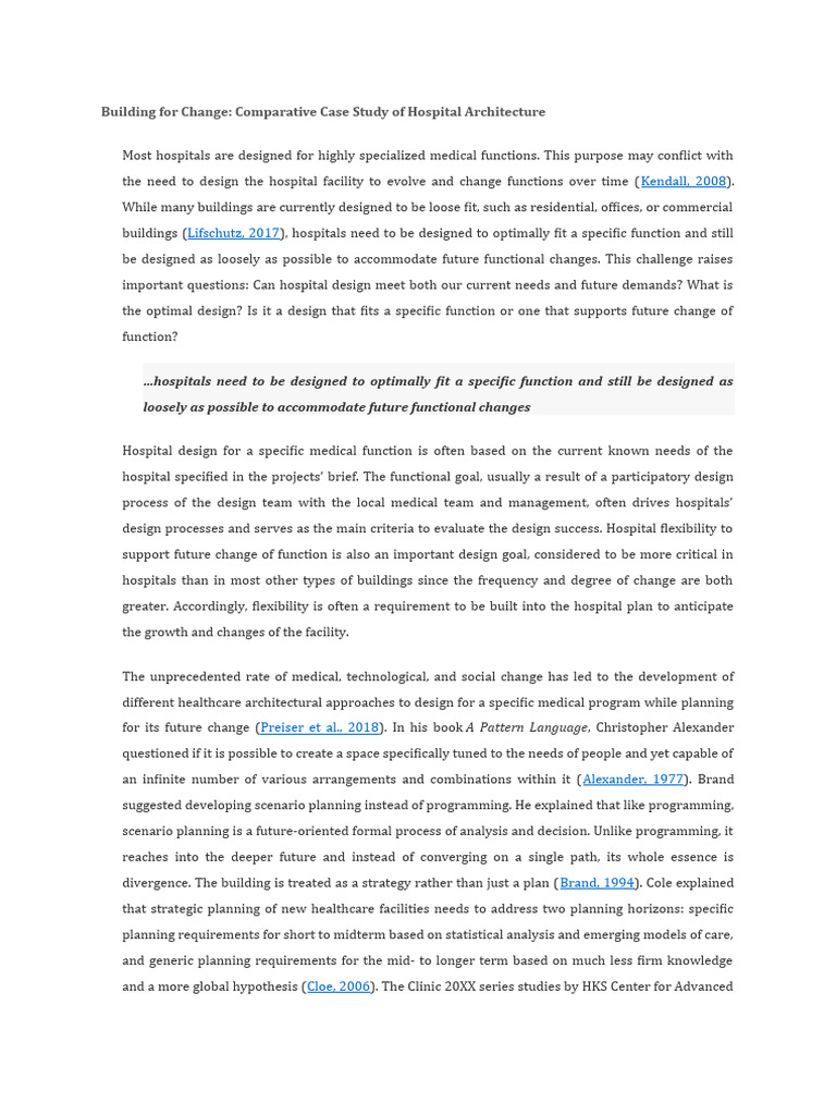Hospital Architecture Case Study | PDF | Art