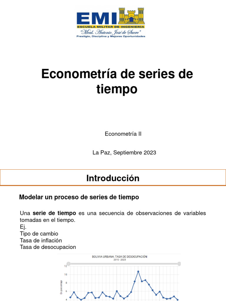 Econometría de series de tiempo (primera parte) | PDF | Proceso estocástico | Matemáticas