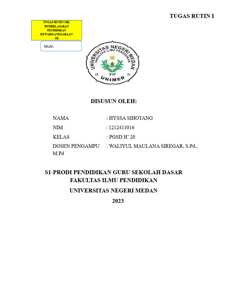 TR 1 PKN Hyssa Sihotang | PDF