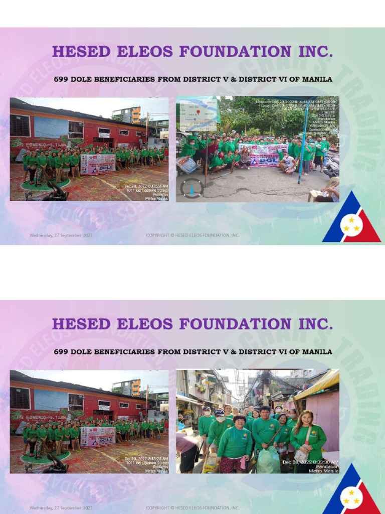 DOLE TUPAD Beneficiaries Picture 1 | PDF