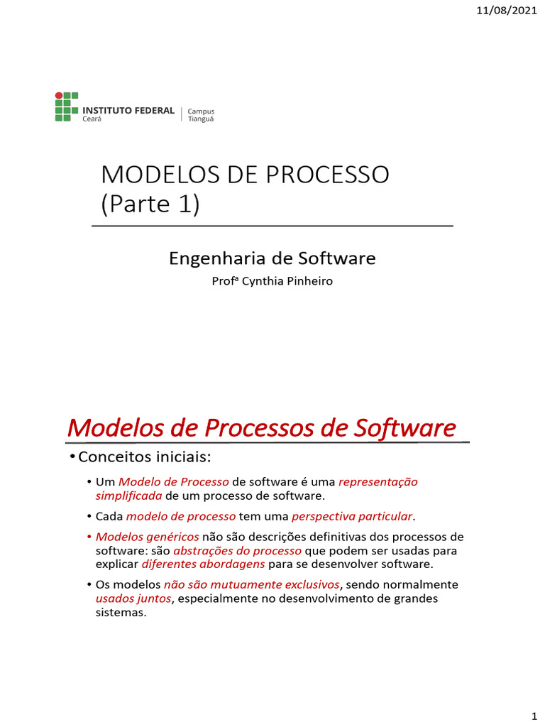 (ES) 03 - Modelos de Processo (Parte 1) | PDF | Computadores