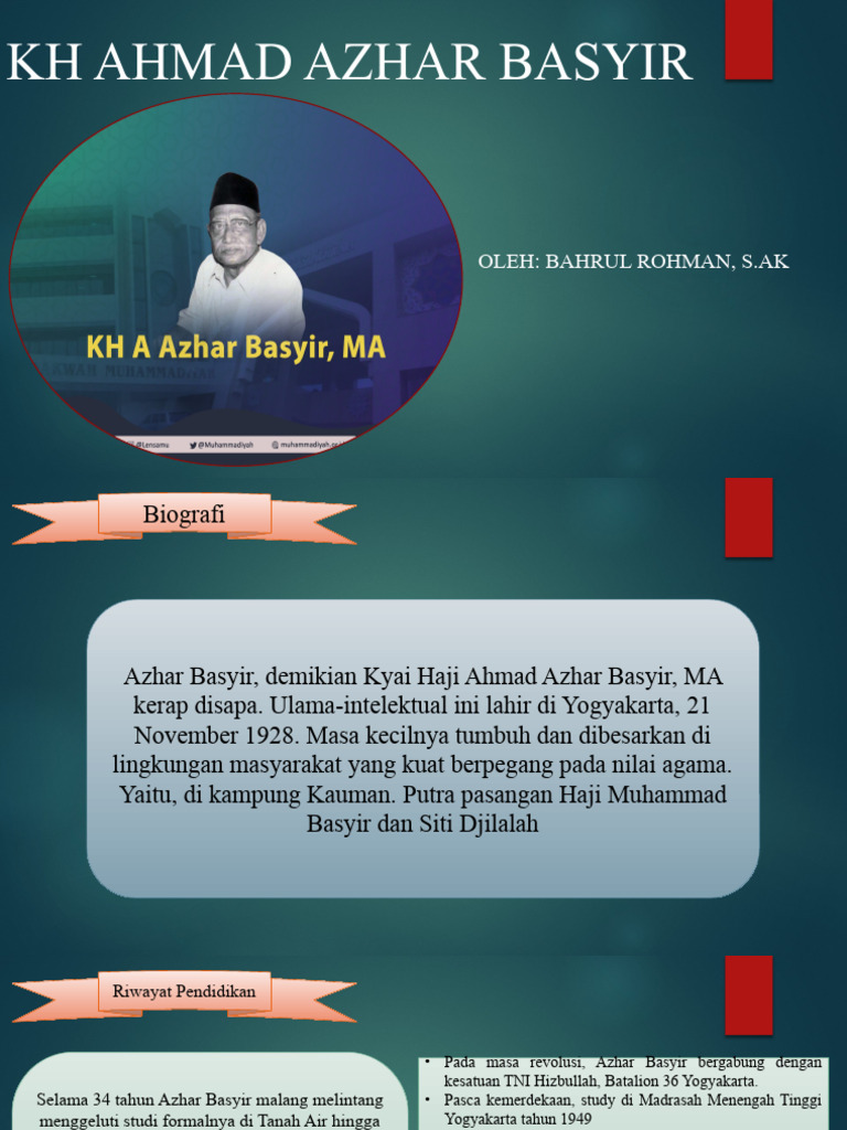 Kemuhammadiyahan (KH AHMAD AZHAR BASYIR) | PDF