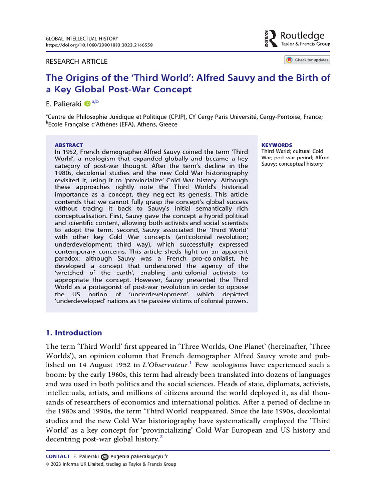 The Origins of The Third World | PDF | Social Science | History