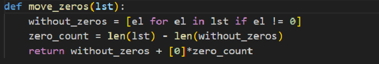 Move - Zeros Algorithm in Python | PDF