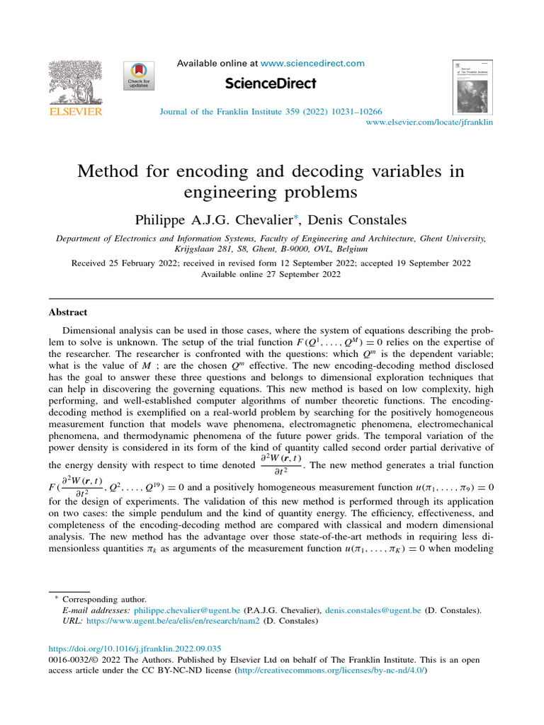 Engineering Variable Encoding Method | PDF