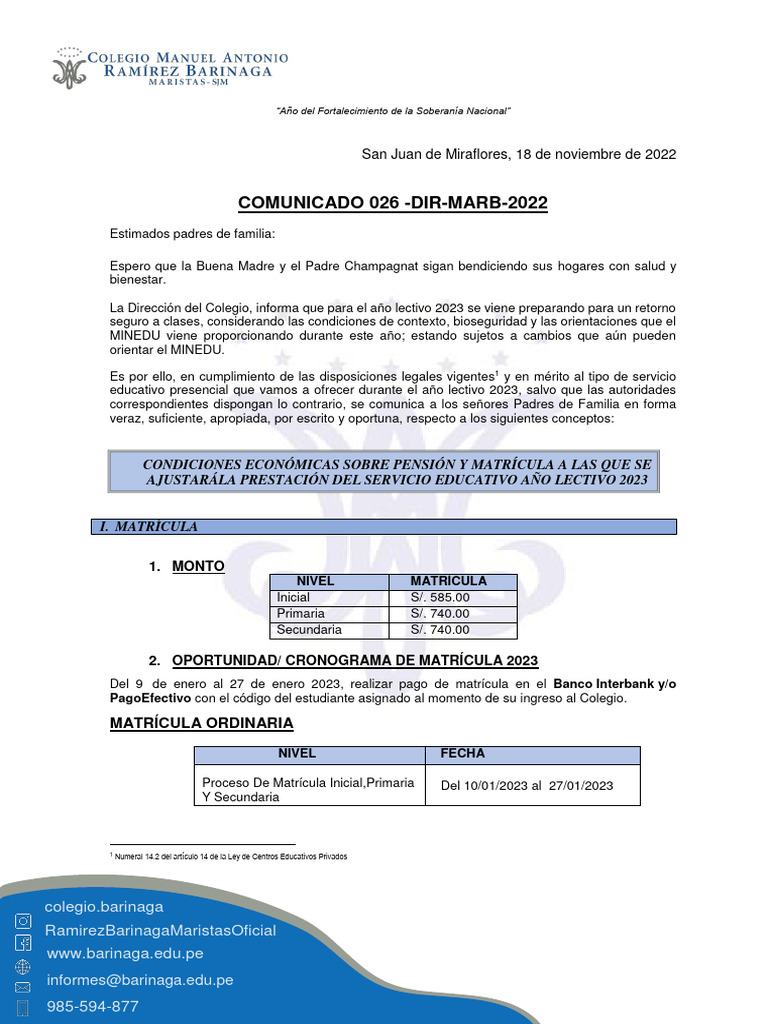 Condiciones Economicas 2023 | PDF