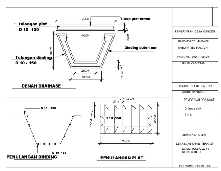 Penulangan Drainase | PDF