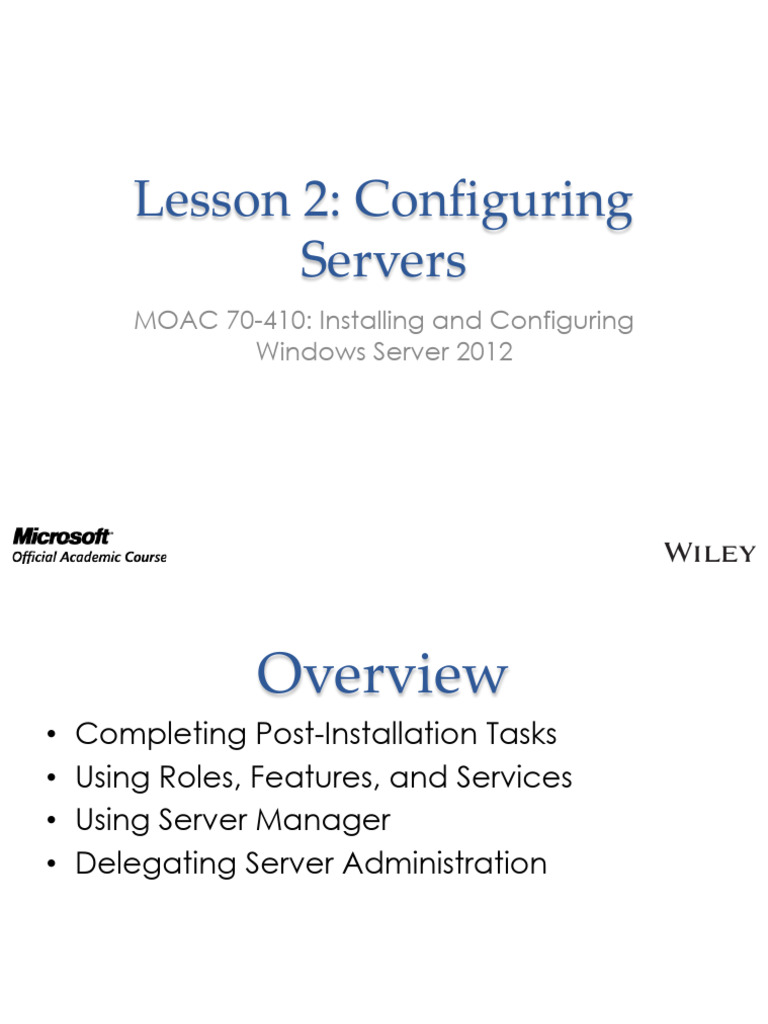 1-2. Configuring Servers | PDF