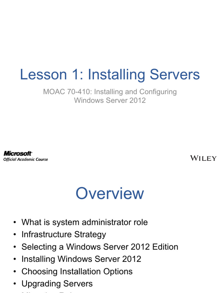 1-1. Installing Servers | PDF | Technology & Engineering