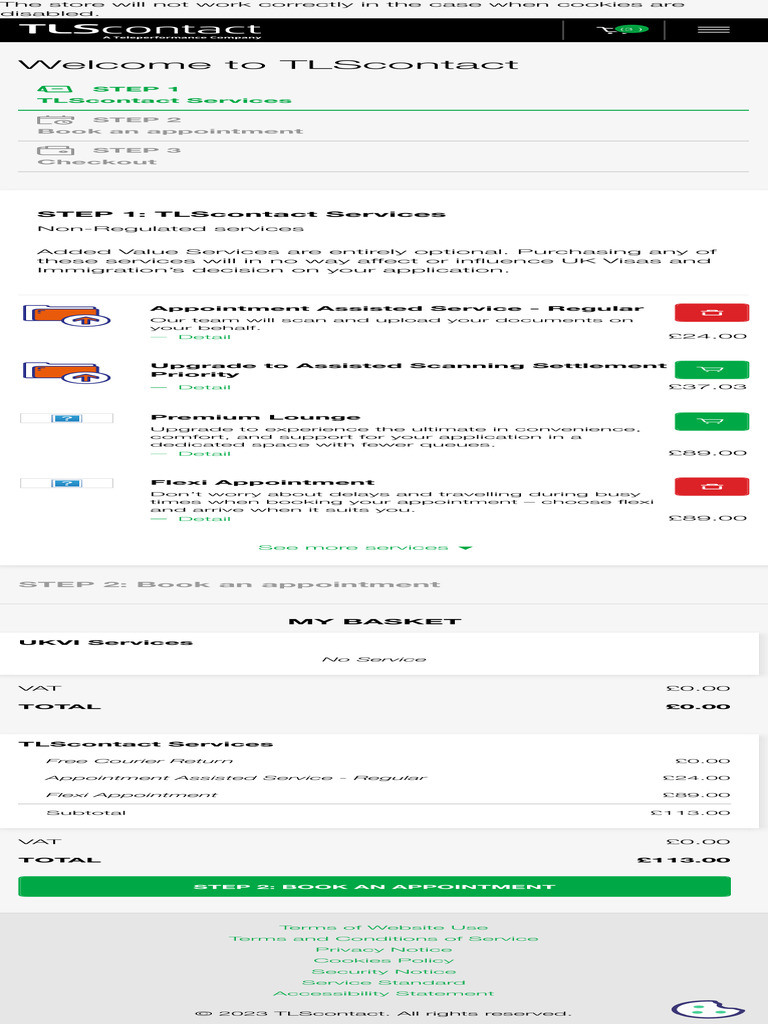TLScontact Appointment Booking Services | PDF