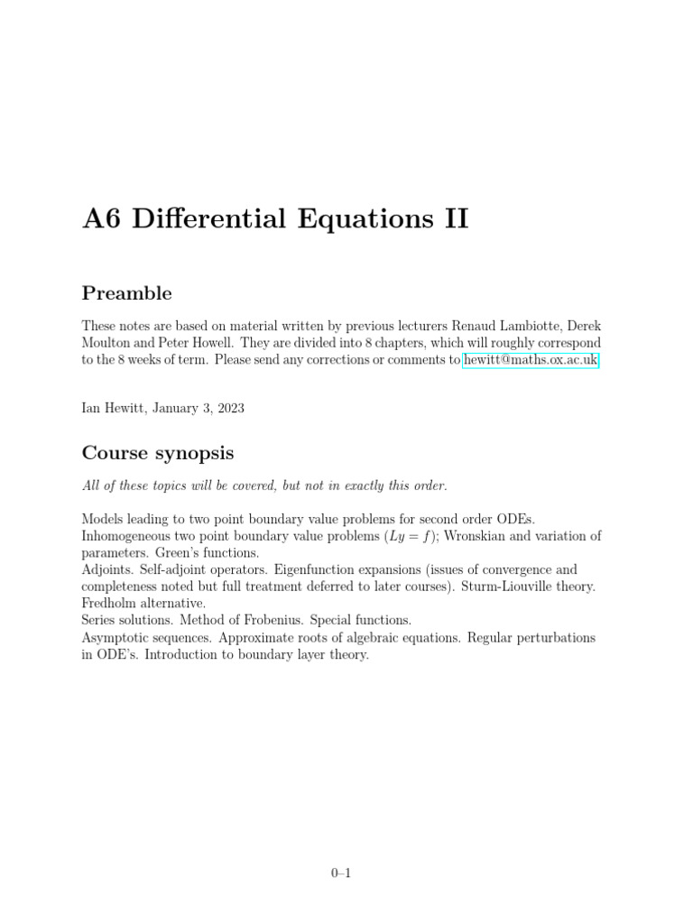 Differential Equations Ii Pdf