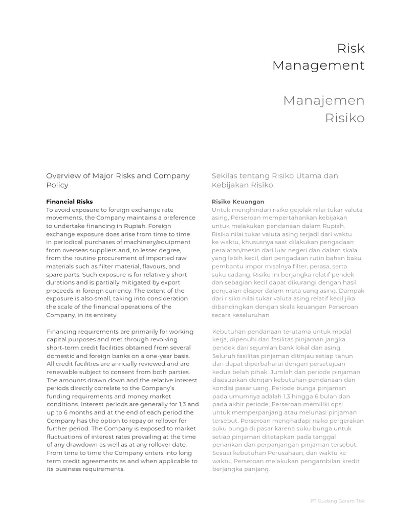 Manajemen Risiko | PDF