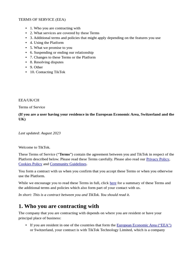 Tik Tok Privacy Policy 2023 | PDF | Privacy | License