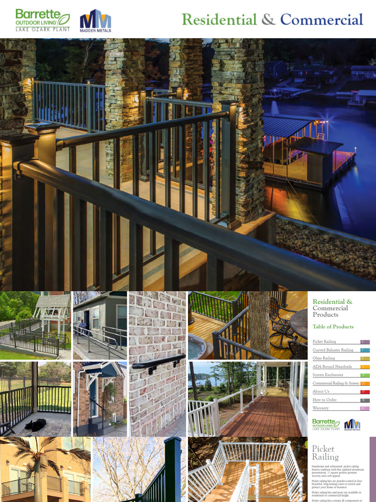 Brochure Barrette Screenroom and Hand Rails | PDF
