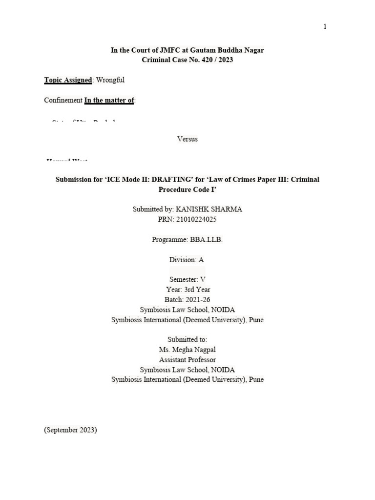 CRPC Drafting Reference | PDF | Arrest | Bail