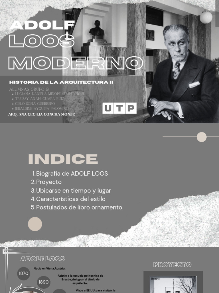 Adolf Loos: Pionero del Modernismo | PDF