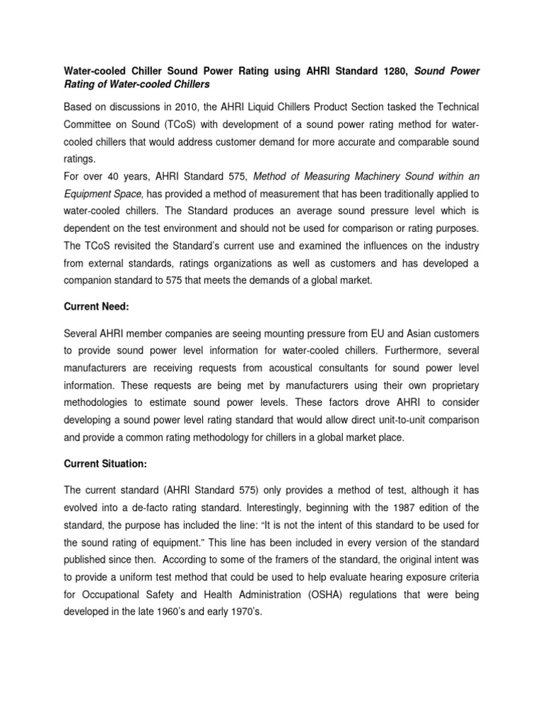 AHRI Standard 1280 Whitepaper | PDF