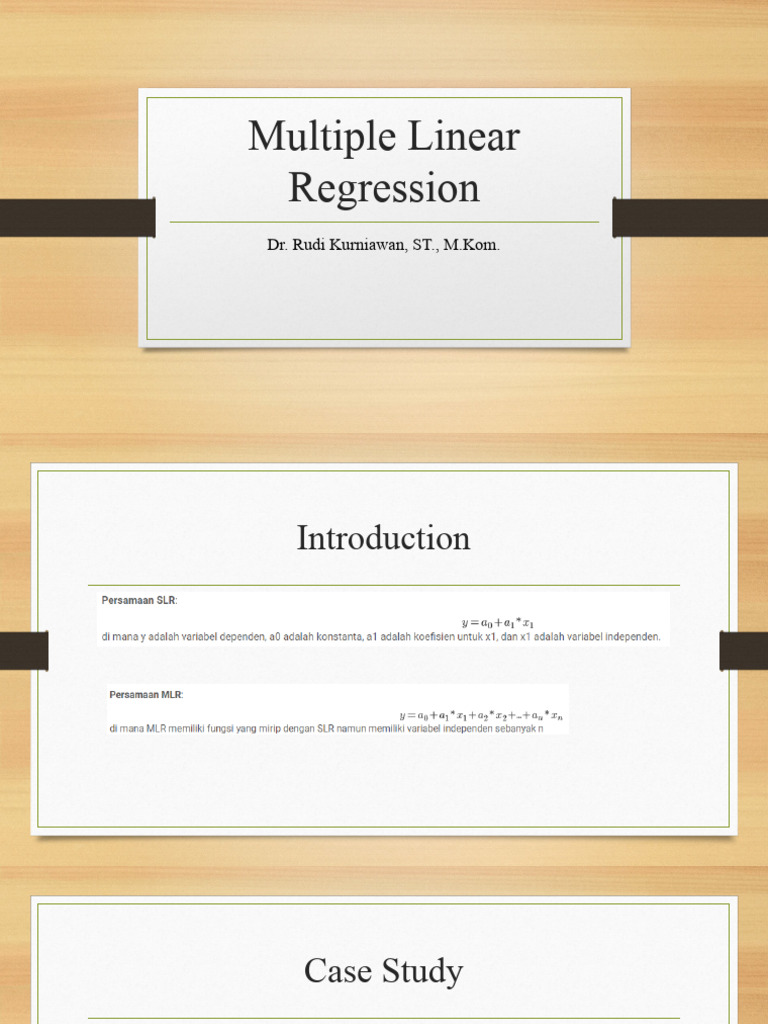 Multiple Linear Regression | PDF | Metode & Bahan Ajar