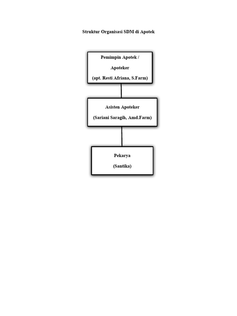 Struktur Organisasi Sdm Di Apotek Pdf