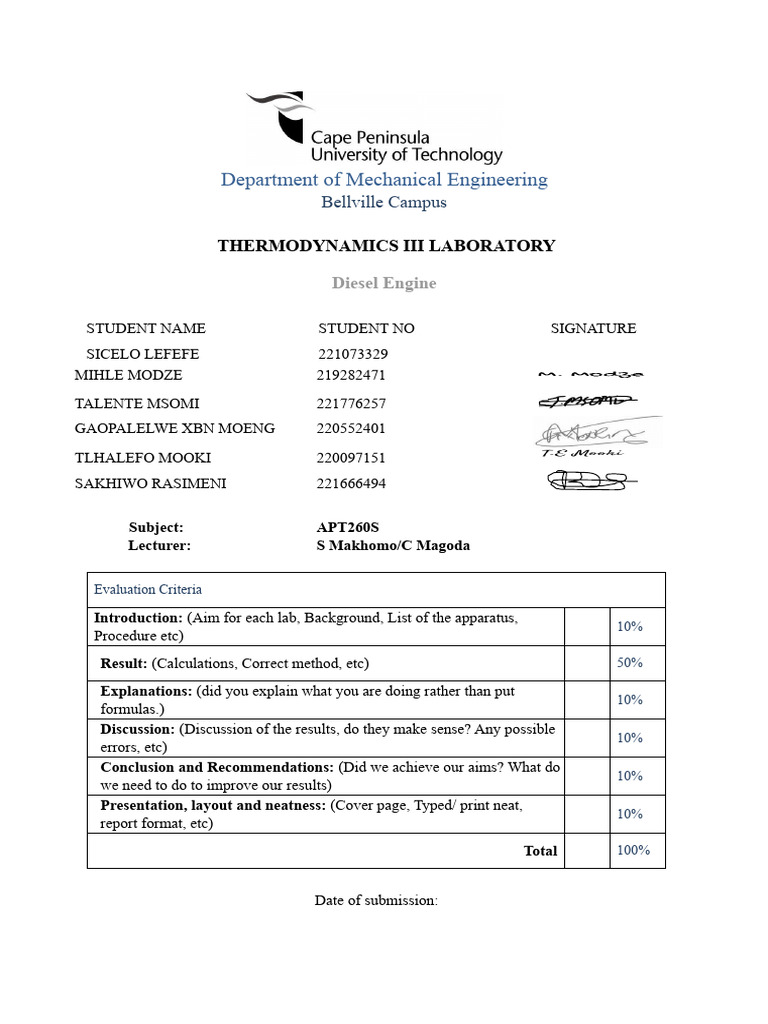 Diesel Lab 2023 | PDF