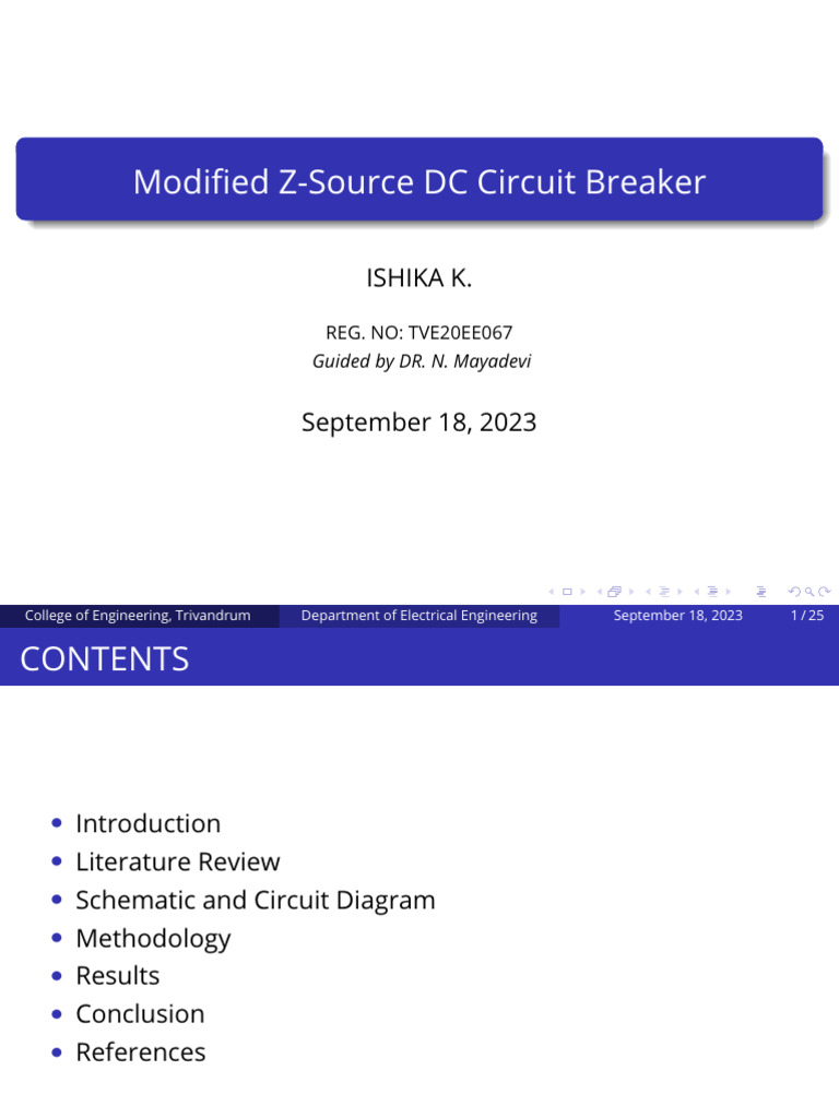 Modified Z Source DC Circuit Breaker | PDF