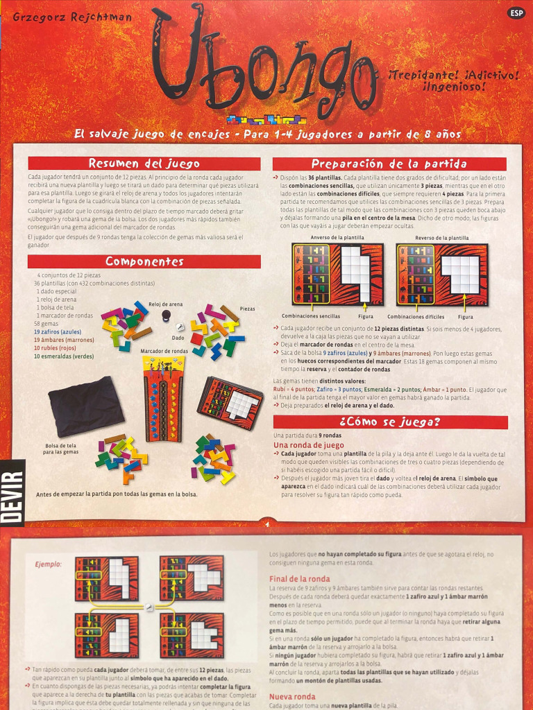 Ubongo Instrucciones | PDF