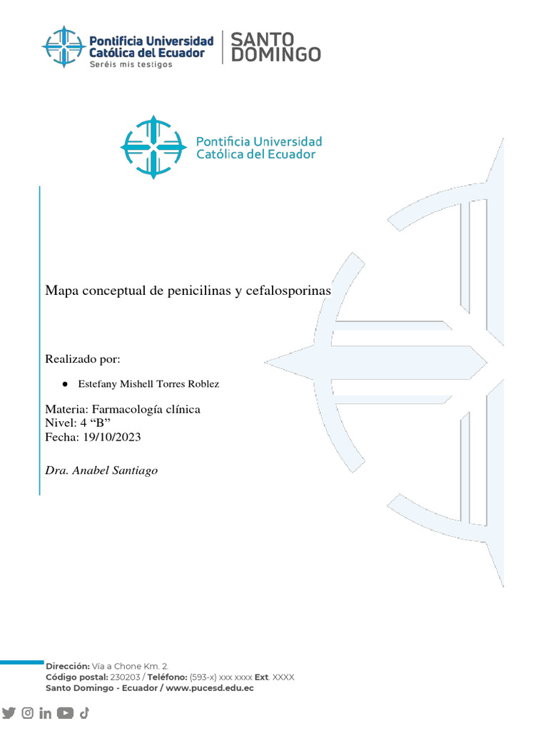 Estefany Torres Mapa Conceptual Penicilinas y Cefalosporinas | PDF
