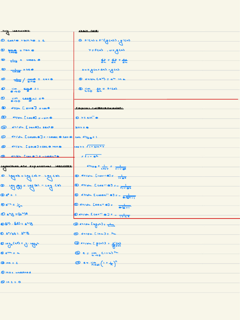 Calculus Notes | PDF | Numbers | Triangle Geometry