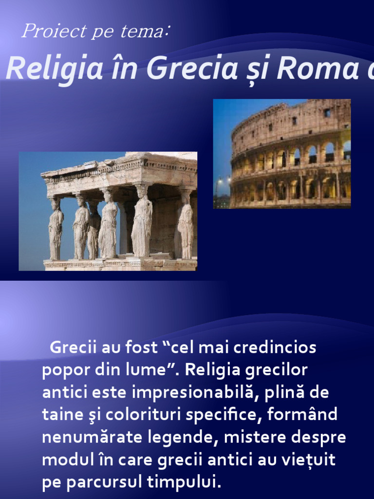 Religia Greciei Si Romei Antice | PDF