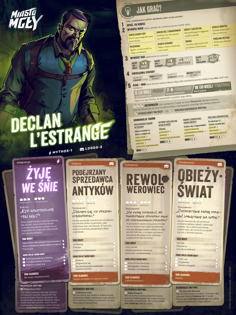 Miasto Mgly Karta Postaci Declan Lestrange | PDF