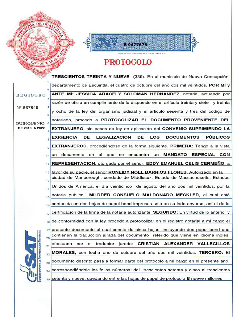 Documento Proveniente Del Extranjero | PDF