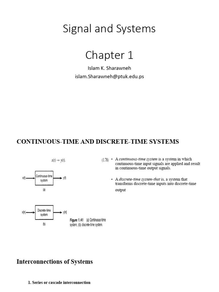 Signal and System Chapter1-Part2 | PDF