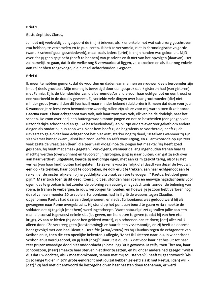 Brief Plinius Vertaling | PDF